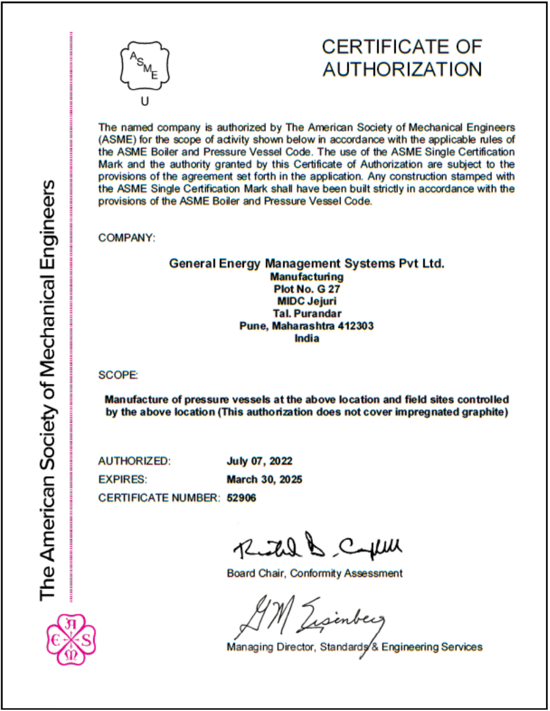 Certifications - Gems Gulf General Trading Co. LLC